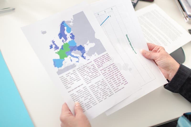 Economic document analysis stock photo. Image of business - 45394886