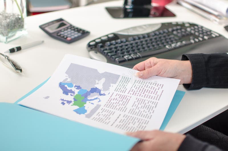 Economic document analysis stock image. Image of financial - 45394905