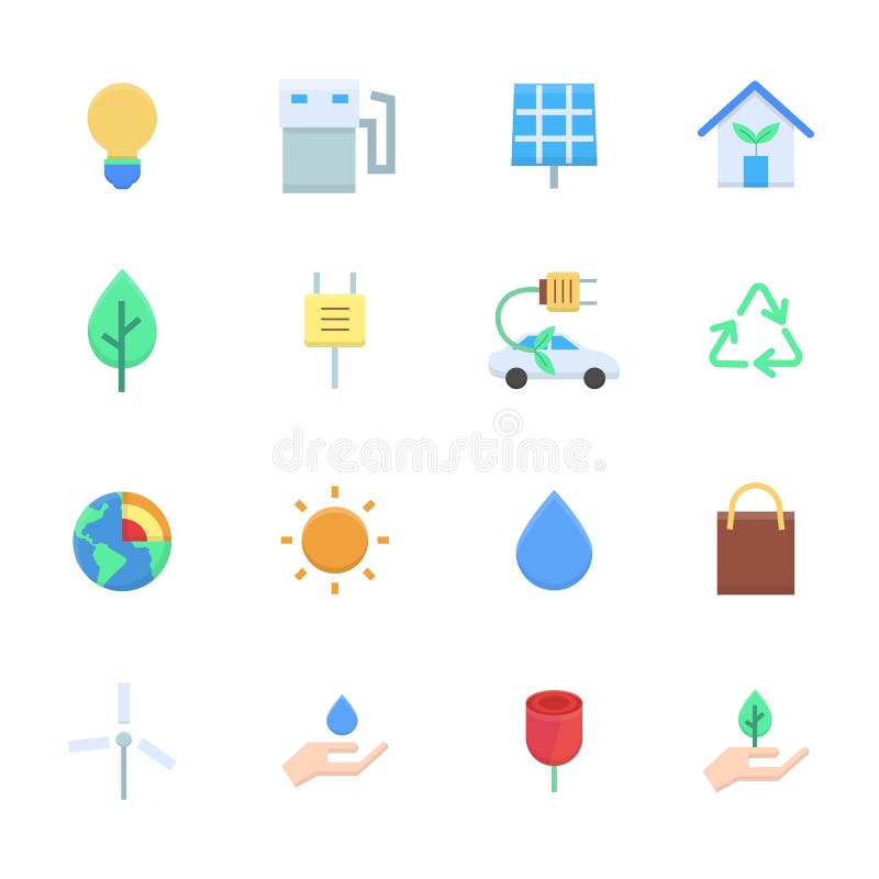 Economic Environment Icons Set, Vector and Illustration Stock Vector ...