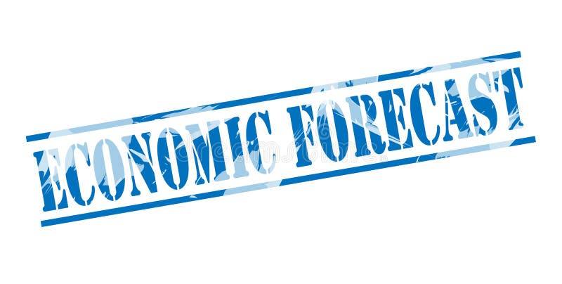 Economic Forecast Blue Stamp Stock Illustration - Illustration of ...