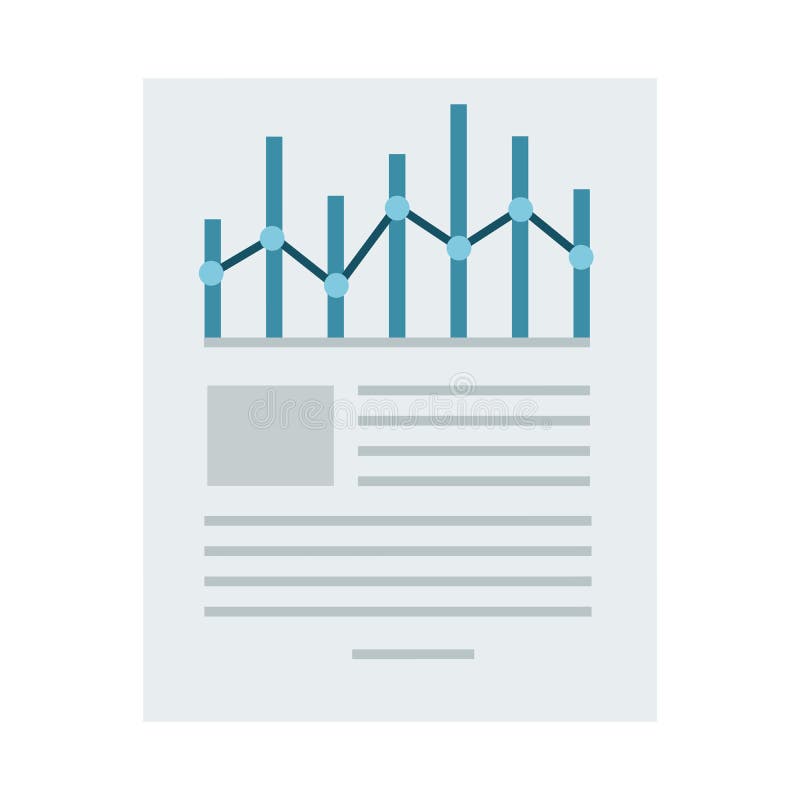 Economic Graph on Paper Vector Icon Flat Isolated Stock Vector ...