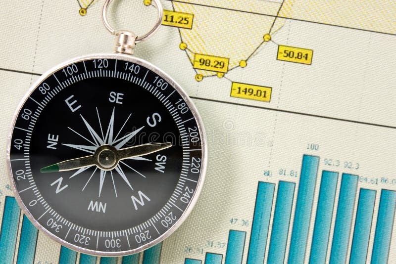 Compass and map stock image. Image of global, international - 20207917