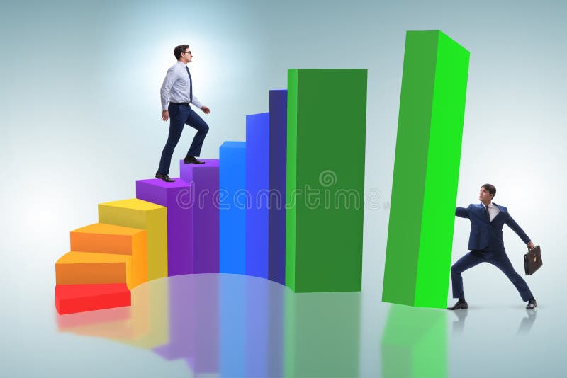 Economic Growth Concept with Business People Stock Photo - Image of ...