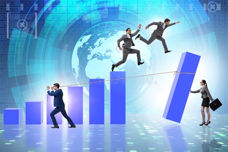 Economic Growth Concept with Business People Stock Image - Image of ...
