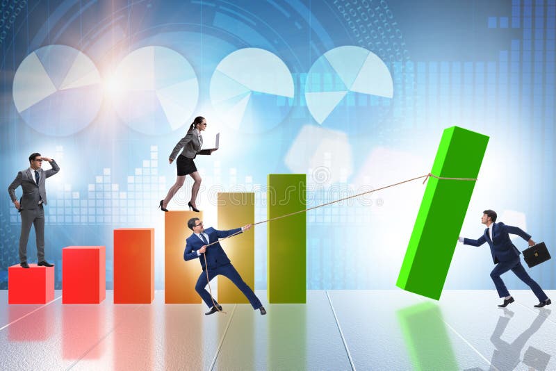 Economic Growth Concept with Business People Stock Photo - Image of ...