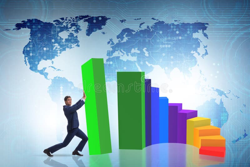 Economic Growth Concept with Business People Stock Illustration ...