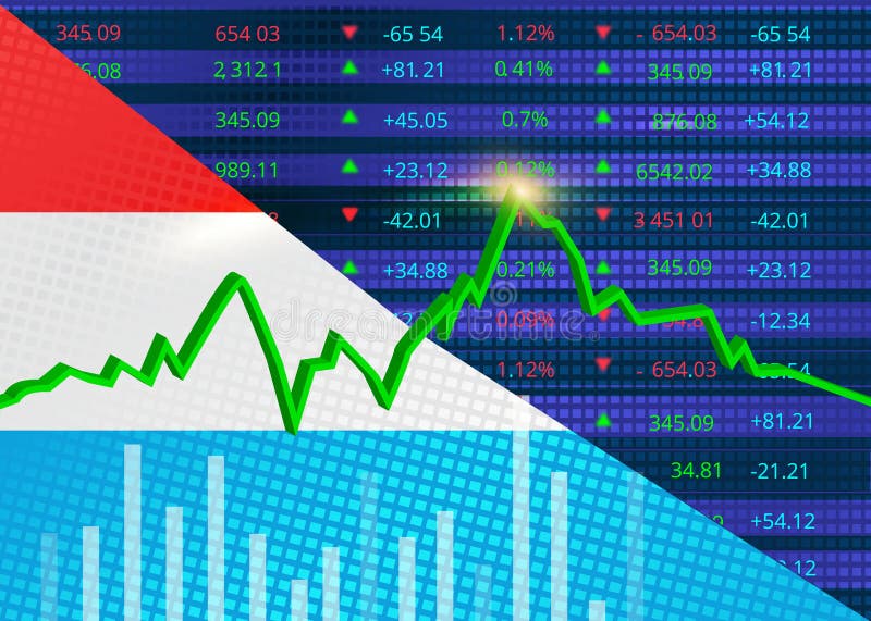 Economic Growth Concept in Luxembourg Stock Illustration - Illustration ...