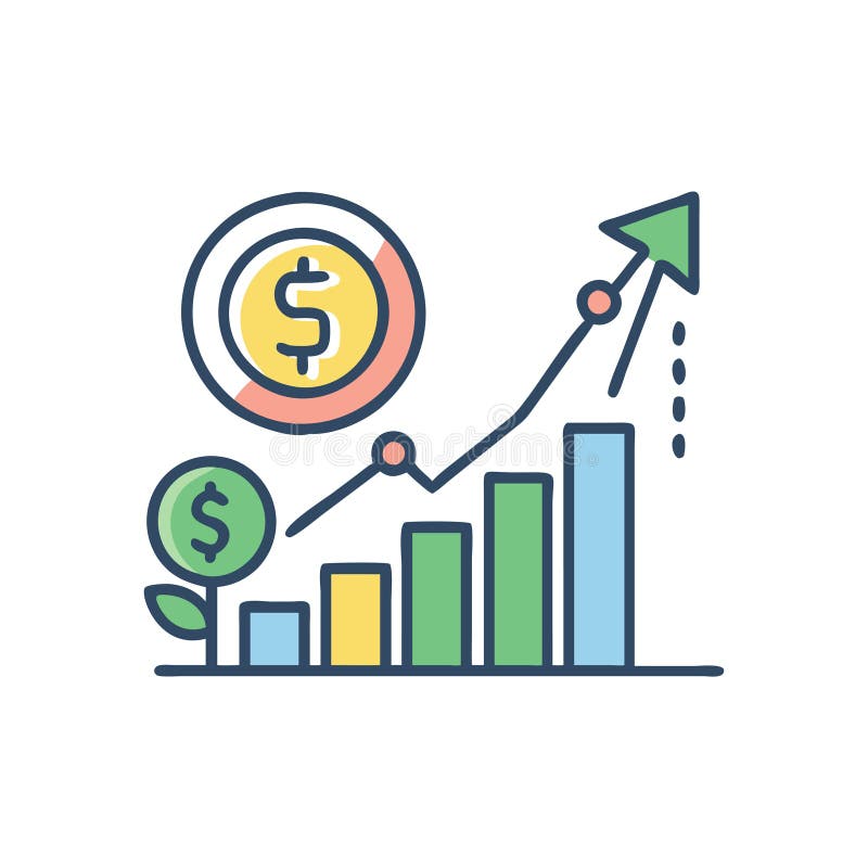 Economic Growth Icon stock vector. Illustration of efficiency - 352798683