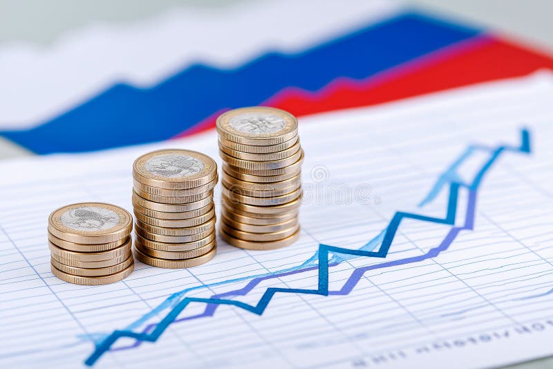 Economic Growth in Russia, Business Development Stock Illustration ...