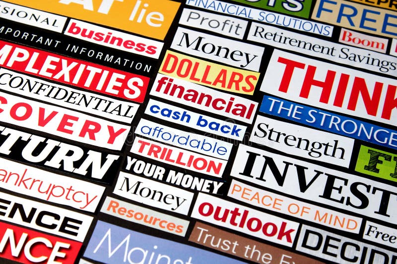 Economic Headlines stock image. Image of markets, economy - 12847645