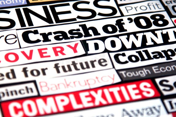 Economic Headlines stock photo. Image of collage, downturn - 12847806