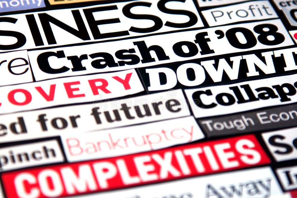 Economic Headlines stock photo. Image of collage, downturn - 12847806