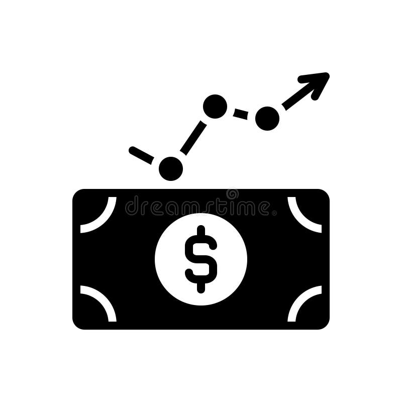 Black Solid Icon for Economic, Financial and Monetary Stock ...