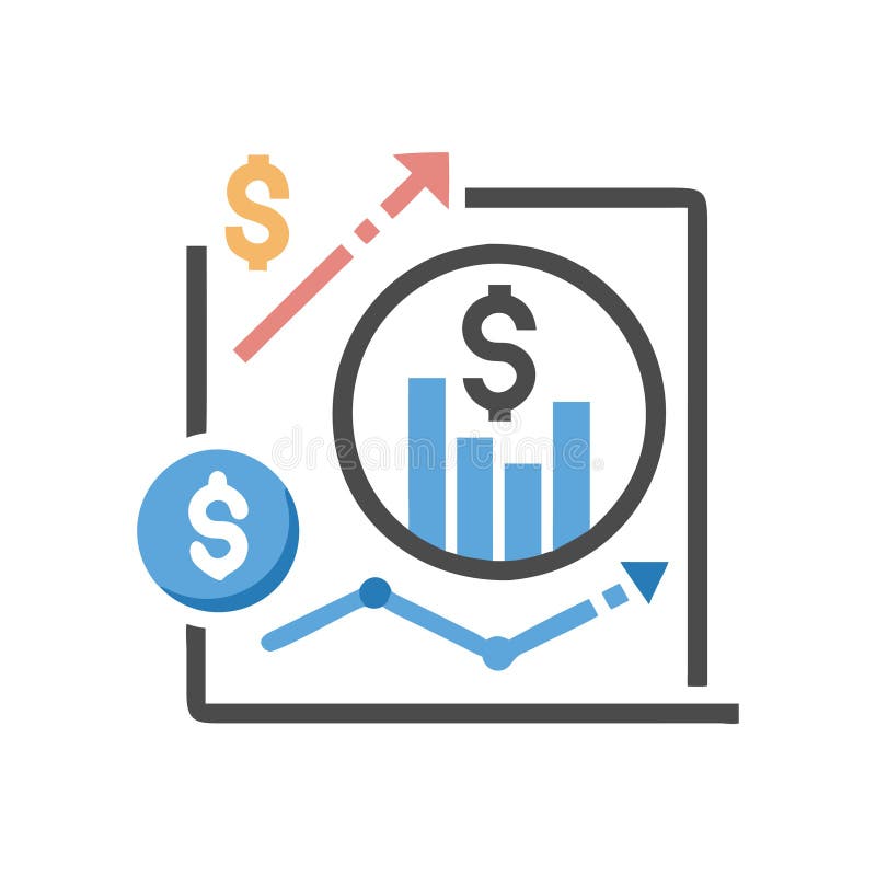 Economic Impact Analysis Icon Stock Vector - Illustration of concepts ...