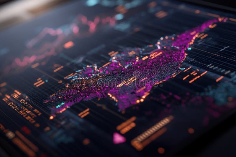 Economic Indicators from Various Regions Displayed on a Digital ...