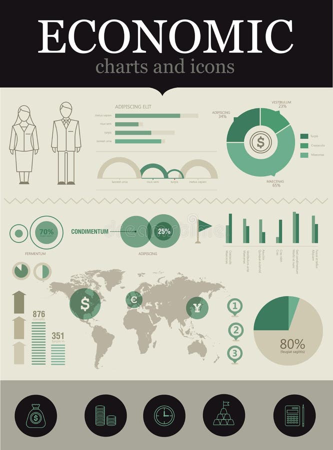Economic infographic stock vector. Illustration of calculator - 21645751