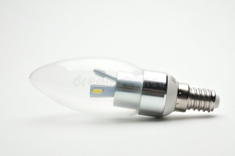 Economic LED Lamp for Lighting on a White Background Stock Photo ...