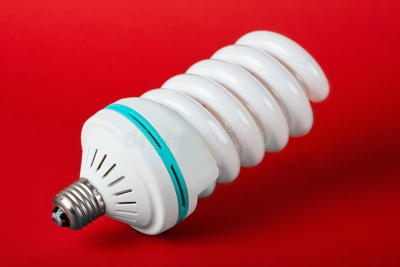 Economic Light Bulb Standing Red Background Stock Photos - Free ...