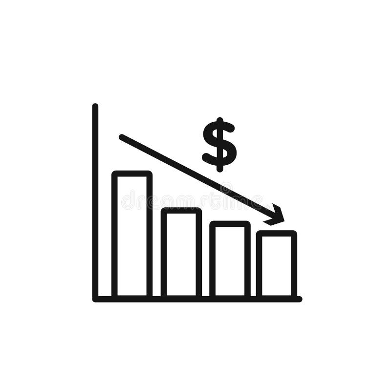 Economic Loss Icon Vector Set Collection for Web Stock Vector ...