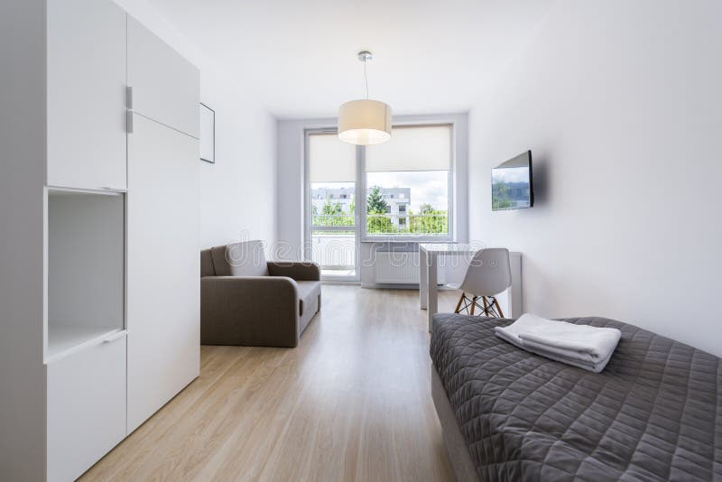 Economic, Modern Sleeping Room Interior Design Stock Photo - Image of ...