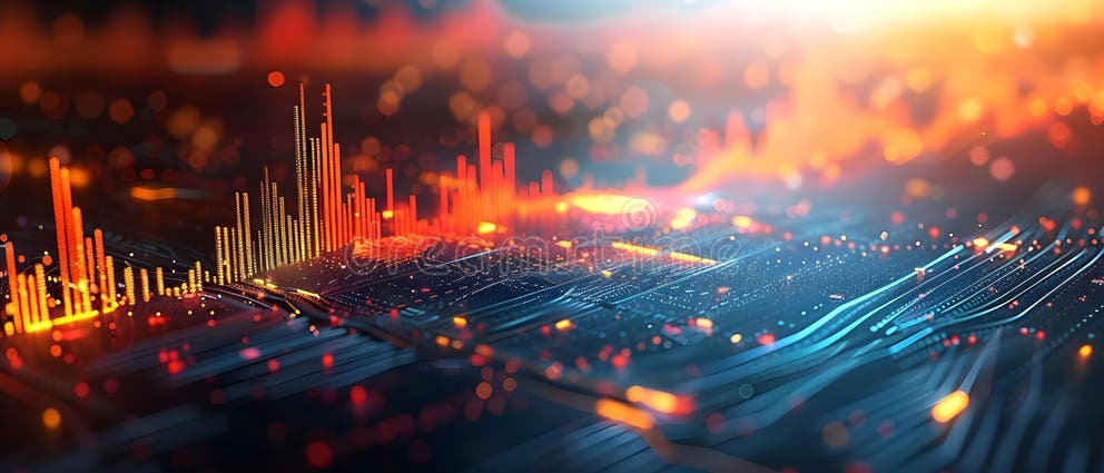 Concept Economic Trends, Visual Data, Economic Pulse Trading Graph and ...