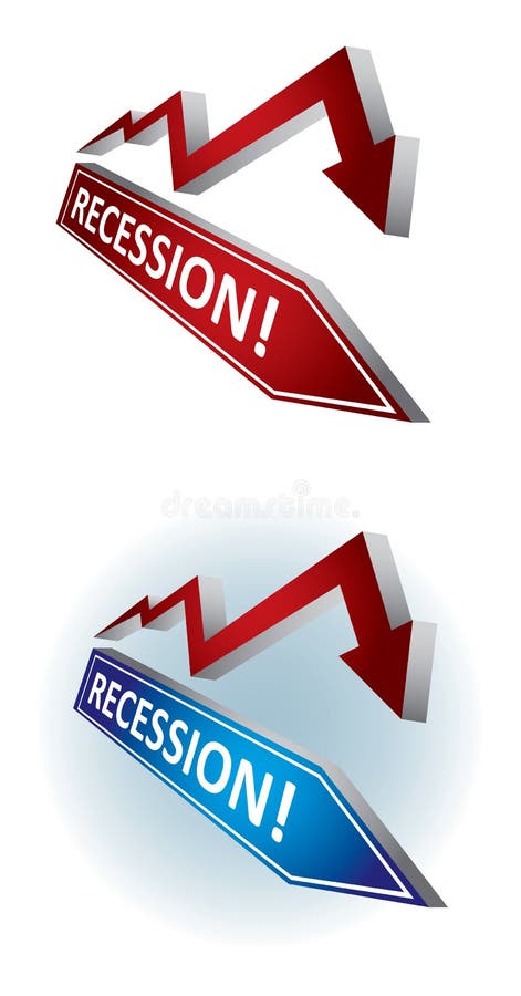 Economic recession graph stock vector. Illustration of credit - 9176488