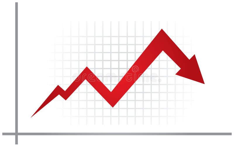 Economic recession graph stock vector. Illustration of finance - 9176498
