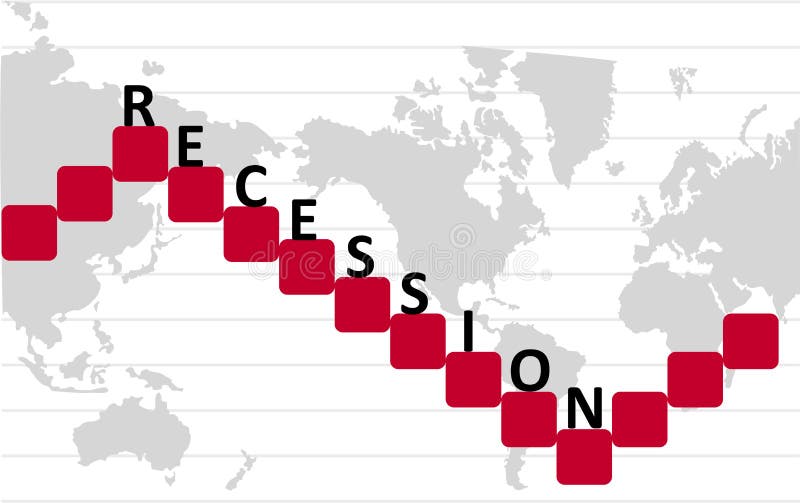 Economic recession graph stock vector. Illustration of credit - 9176488