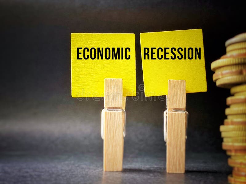 Economic Recession Text Background. Financial Management Concept Stock ...