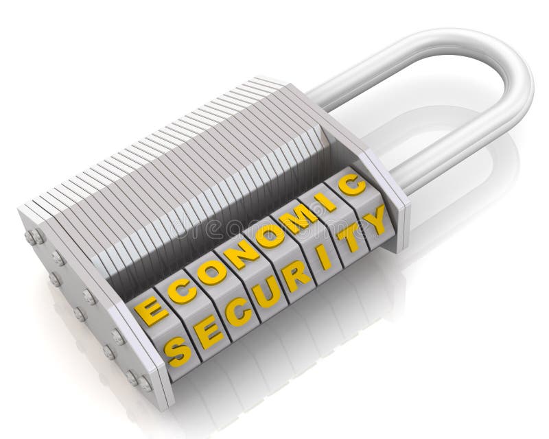 Economic Security. Combination Padlock Stock Illustration ...