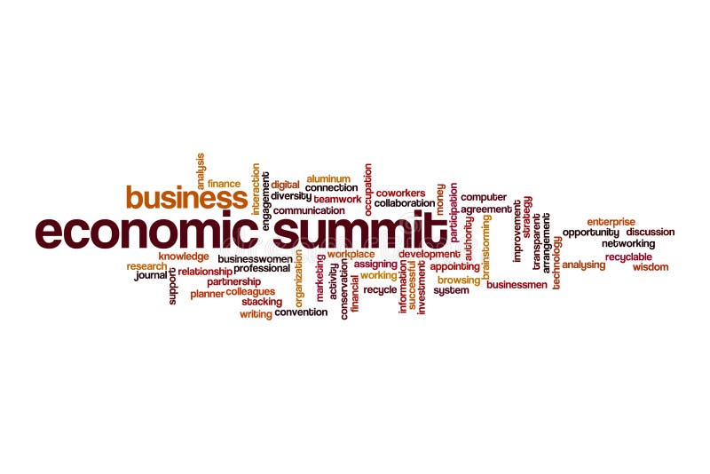 Economic Summit Word Cloud Concept Stock Illustration - Illustration of ...