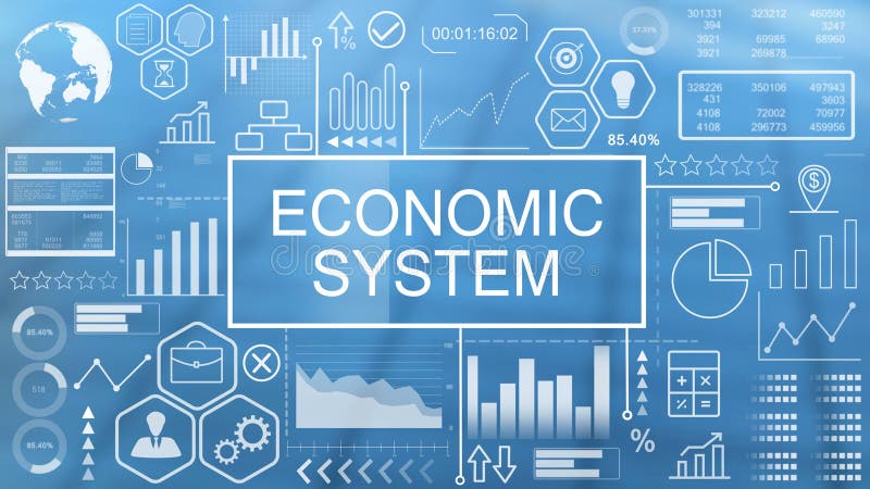 Economic System, Animated Typography Stock Illustration - Illustration ...