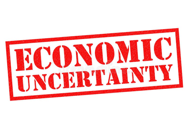 Economic Uncertainty with Dollars Stock Illustration - Illustration of ...
