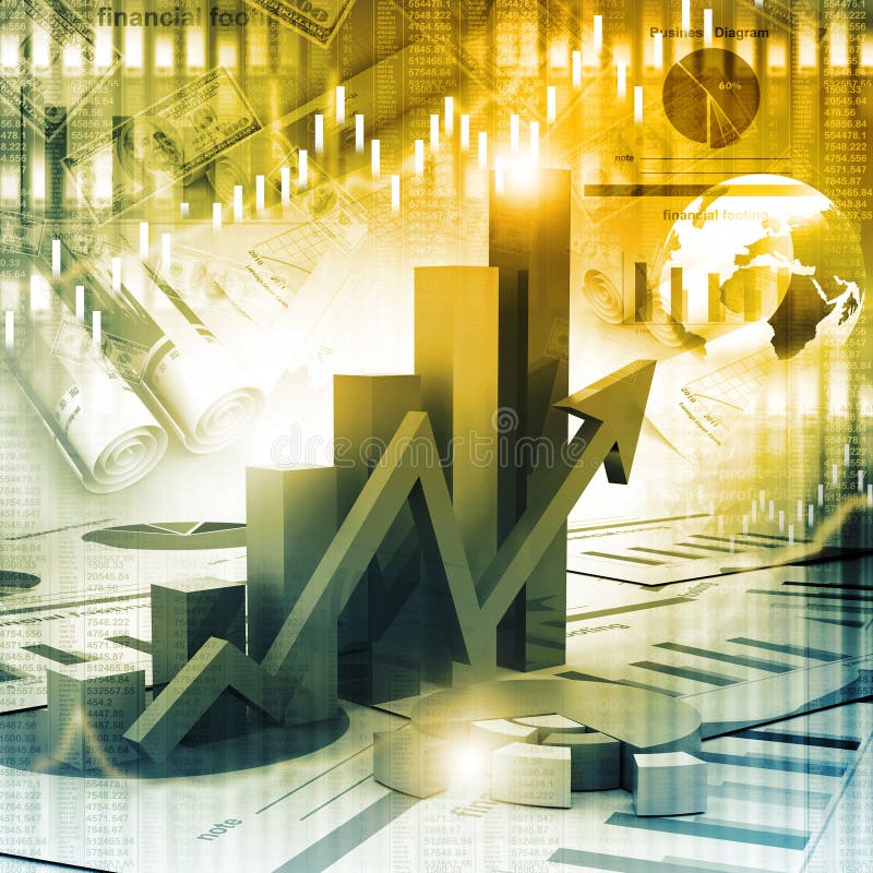 Economical chart and graph stock illustration. Illustration of graphic ...