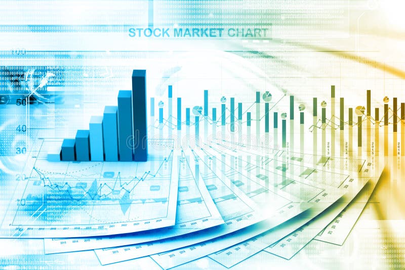 Economical Stock Market Graph Stock Illustration - Illustration of ...