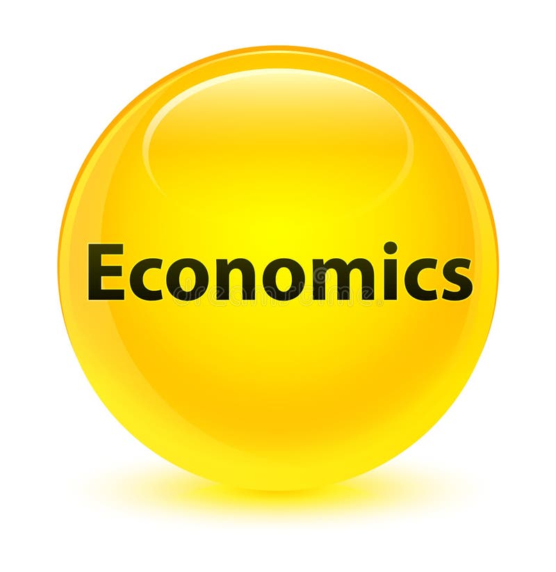Economics Glassy Yellow Round Button Stock Illustration - Illustration ...
