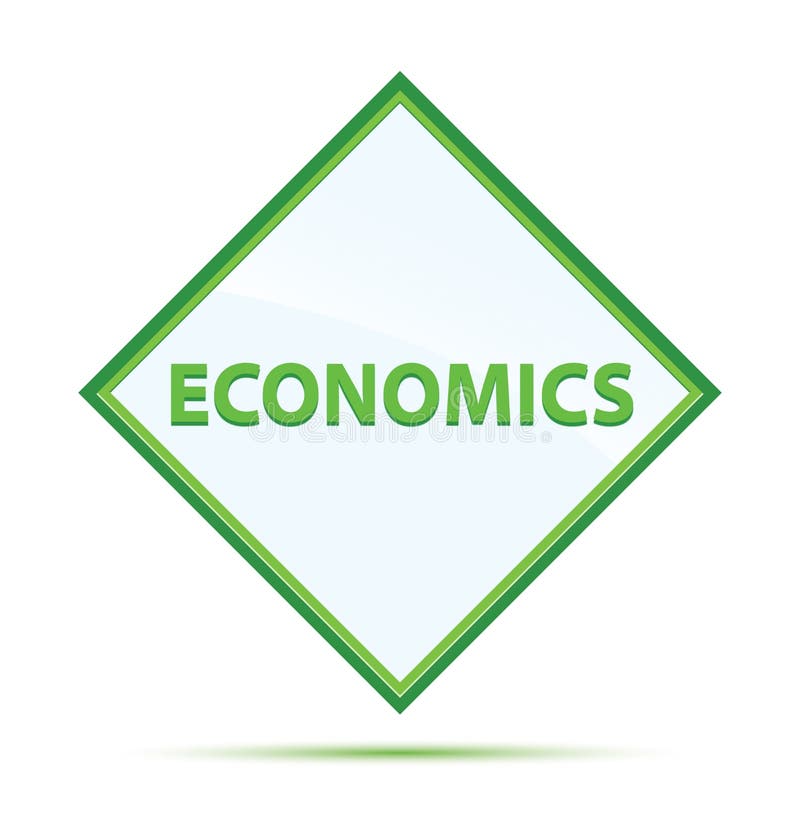 Economics Modern Abstract Green Diamond Button Stock Illustration ...