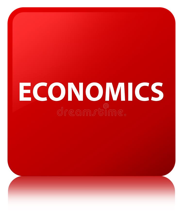 Economics Red Square Button Stock Illustration - Illustration of square ...