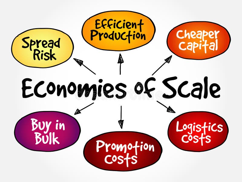 Economies of Scale Mind Map Flowchart Stock Illustration - Illustration ...