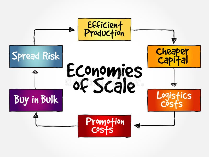 Economies of Scale Mind Map Flowchart Stock Illustration - Illustration ...