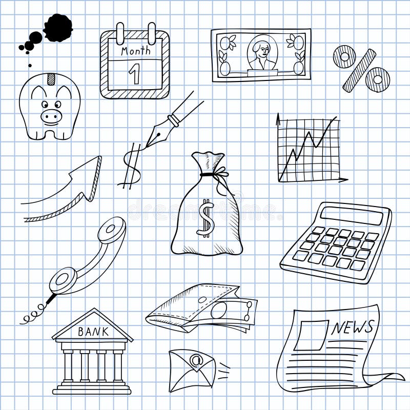 Hand doodle charts stock vector. Illustration of market - 42359876