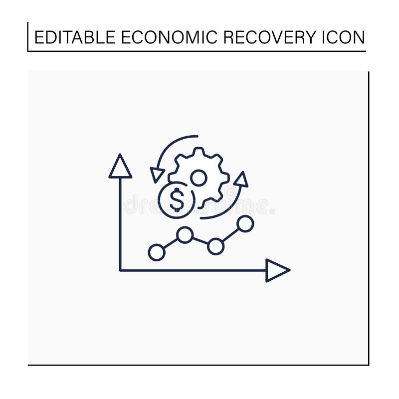 Economy Adaptation Glyph Icon Stock Vector - Illustration of company ...