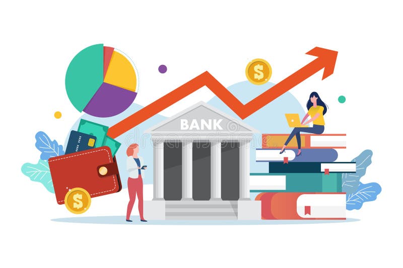 Economy Class with Miniature People Stock Illustration - Illustration ...