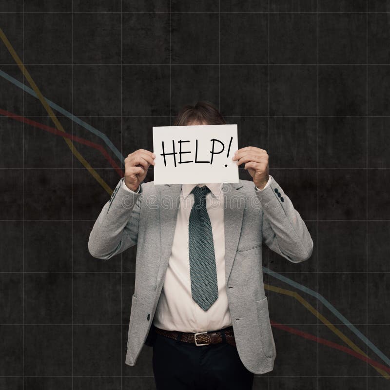 Economy crash - Ask help stock image. Image of business - 27893369