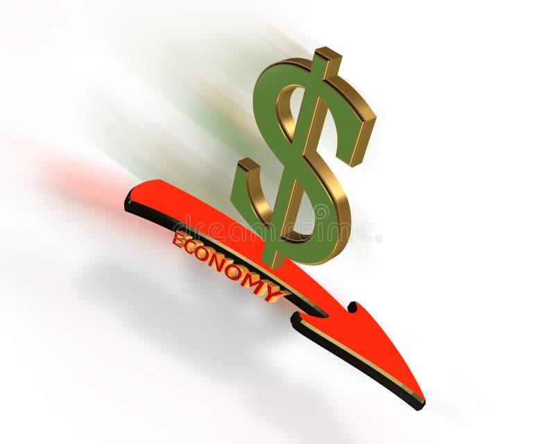 Economy down stock illustration. Illustration of green - 10169925
