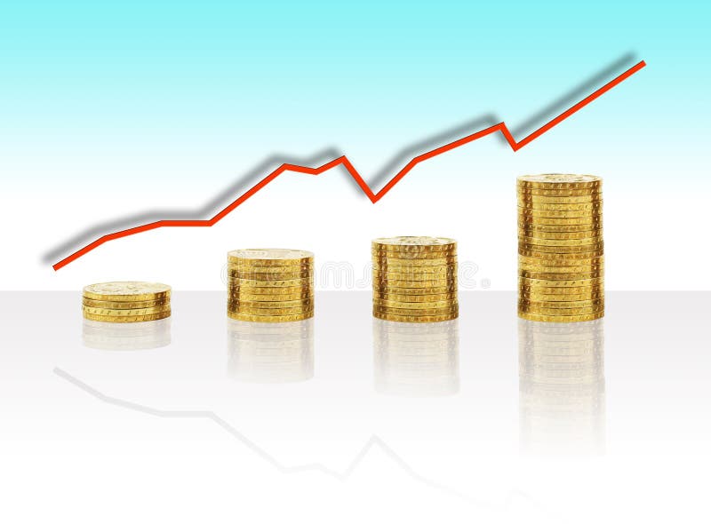 Chart Global Economy Financial Growth Map Stock Illustration ...