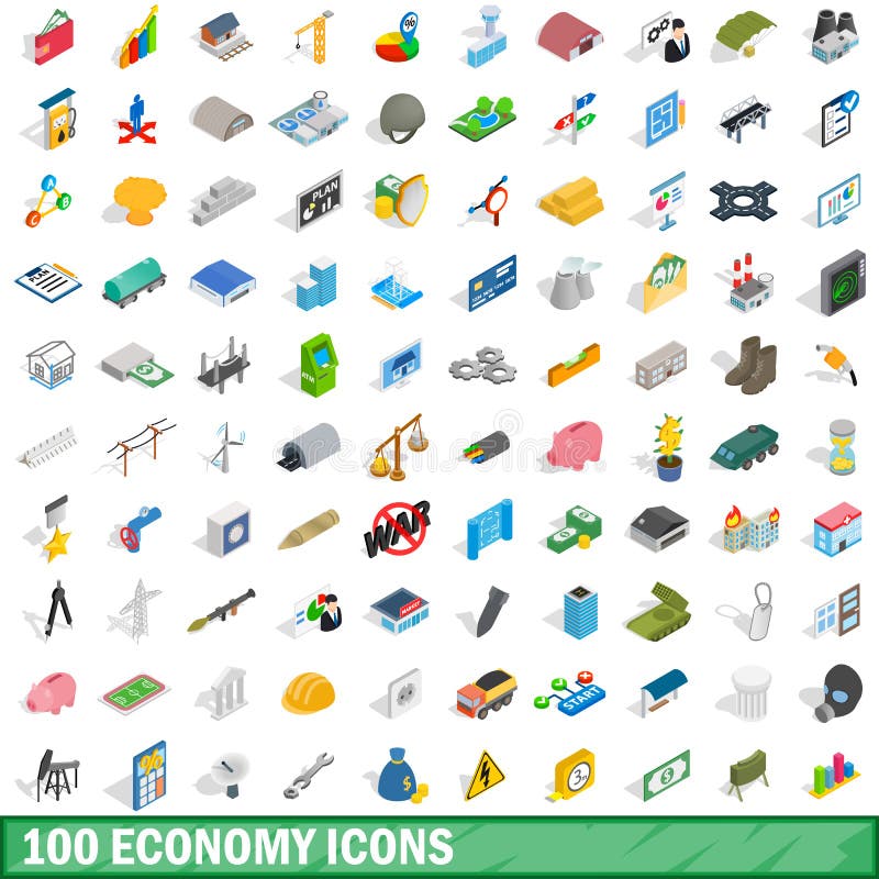 Economy icons. stock vector. Illustration of design, icons - 77258645