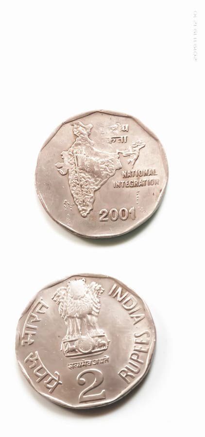 Economy Indian Currency Two Rupees Stock Photo - Image of design, white ...