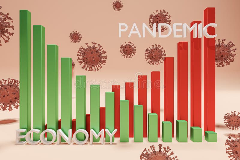 Economy during Pandemic, Economy Fall Stock Illustration - Illustration ...