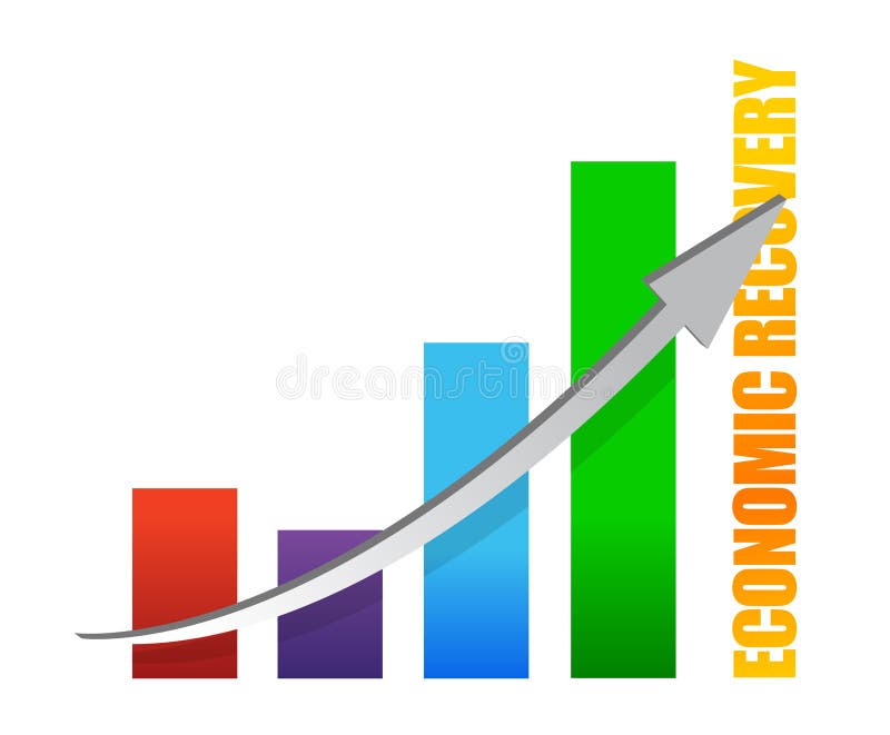 Economy Recovery Chart Arrow Illustration Stock Vector - Illustration ...